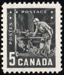 Stamp: Mining Industry (CanadaMi:CA 320,Sn:CA 373,Yt:CA 300,Sg:CA 499