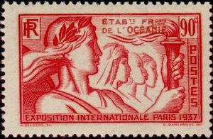 Stamp: France and its Colonies (French Oceania(Paris International ...