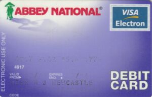 Bank Card: Abbey National (Abbey National, United Kingdom of Great ...