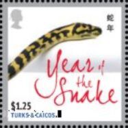 Stamp: Year of the Snake (Turks and Caicos Islands(Chinese New Year ...