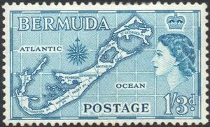 Stamp: Map of Bermuda (Bermuda(Country Motifs) Sg:BM 145a