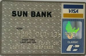 Bank Card: Sun Bank (Sun Bank, United States of AmericaCol:US-VI-0932