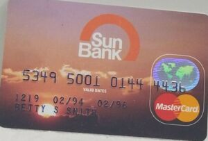 Bank Card: Sun Bank (Sun Bank, United States of AmericaCol:US-MC-0563
