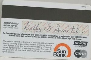 Bank Card: Sun Bank (Sun Bank, United States of AmericaCol:US-MC-0563