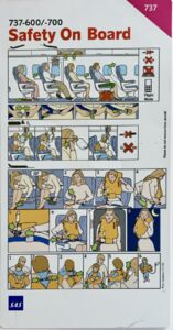 Safety Card: 737-600/-700 (SAS Scandinavian Airlines, WorldwideCol:SAS ...