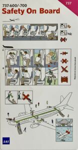 Safety Card: 737-600/-700 (SAS Scandinavian Airlines, WorldwideCol:SAS ...