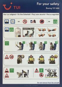 Safety Card: Boeing 737-800 (TUI Fly Netherlands, NetherlandsCol:TFL-TU ...