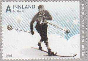 Stamp: Thorleif Haug (Norway(Centenary of Norwegian Ski Federation) Mi ...