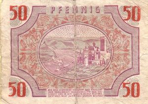 Banknote: 50 Pfennig (Germany(1947 French Zone of Occupation) Wor:P ...