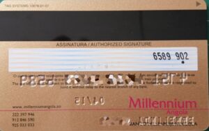 Bank Card: Prestige (Banco Millennium Angola S.A., AngolaCol:AO-VI-0001