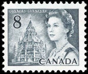 Stamp: Queen Elizabeth II and Library of Parliament (Canada(Centennial ...