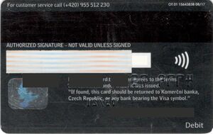 Bank Card: KB (Cat) (Komerční Banka (KB), Czech RepublicCol:CZ-VI-0115.02