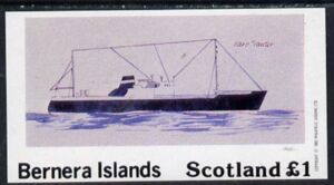 Stamp: Stern Trawler (Scotland, Bernera Island: Cinderella Stamps(Ships ...