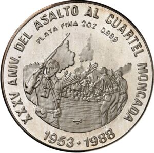 Coin: 20 Pesos (35th Anniversary - Assault of the Moncada Garrison ...