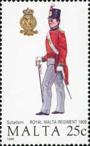 Stamp: Subaltern, Royal Malta Regiment, 1809 (Malta(Maltese Uniforms ...