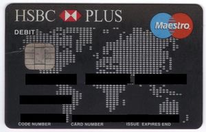 Tarjeta de Banco: HSBC - PLUS (HSBC, Reino Unido) Col:GB-MS-0001