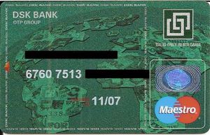 Bank Card: Dsk Bank Maestro World Green - 04/04 (DSK Bank, BulgariaCol ...