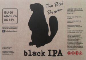 Drink Label: The Bad Beaver Black IPA (The Bad Beaver Brewery ...
