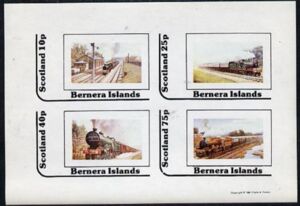 Stamp: Locomotives (Scotland, Bernera Island: Cinderella Stamps ...