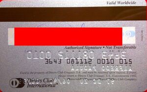 Bank Card: Diners Club International (Diners Club, UruguayCol:UY-DC-0004