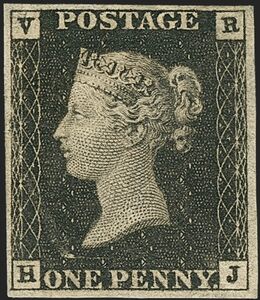 Stamp: Queen Victoria - Penny Black VR Official (United Kingdom of ...