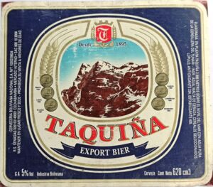 Drink Label: Taquiña Export (Cervecería Boliviana Nacional S.A ...
