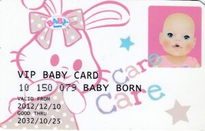 Functional Card: Zapf - VIP Baby Card (Shops - Children, Germany ...