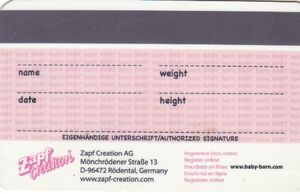 Functional Card: Zapf - VIP Baby Card (Shops - Children, Germany ...