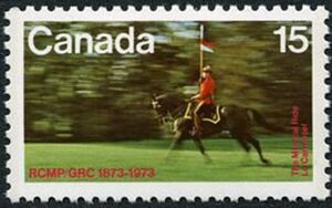 Stamp: Mounted Policeman (Canada(Centenary of Royal Canadian Mounted ...