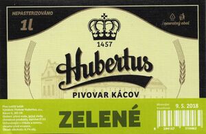 Drink Label: Hubertus zelene (Pivovar Kácov, Czech RepublicCol:CZ-BEER ...