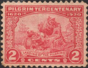 Stamp: Landing of the Pilgrims (1620) (United States of America(Pilgrim ...