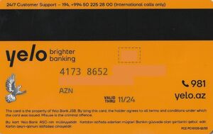 Bank Card: Yelo Light (Yelo Bank, AzerbaijanCol:AZ-VI-0038