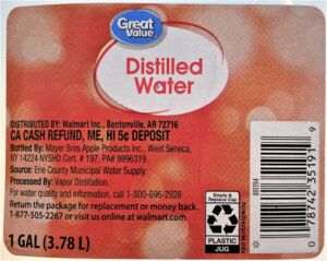 Drink Label: Great Value Distilled (Mayer Bros Apple Products Inc ...