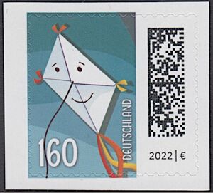 Stamp: Letters as Kite (Germany, Federal Republic(World of the Letter ...