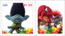 Stamp: Trolls : Food Heroes (UNO New York(Trolls : Food Heroes (2022 ...