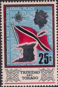 Stamp: Flag and and Outline of Trinidad & Tobago (Trinidad and Tobago ...