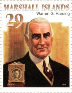 Stamp: Warren G. Harding (1865-1923) (Marshall Islands(Politicians ...