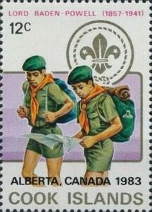 Stamp: Scouts Different Overprinted (Cook Islands(Scouting Year) Mi:CK ...
