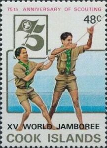 Stamp: Rope Swing Overprinted (Cook Islands(Scouting Year) Mi:CK 873,Yt ...