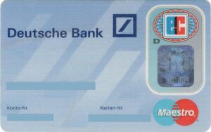 Bank Card: Deutsche Bank - ec 00 11-98 (Deutsche Bank, Germany, Federal ...