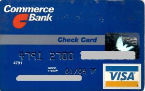 Bank Card: Commerce bank (Commercebank, United States of AmericaCol:US ...