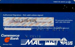 Bank Card: Commerce bank (Commercebank, United States of AmericaCol:US ...