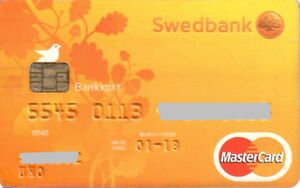 Bank Card: Swedbank debit MC (Swedbank, SwedenCol:SE-MC-0006.03