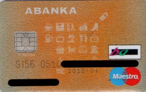 Bank Card: Maestro (Abanka, SloveniaCol:SI-MS-0023.02