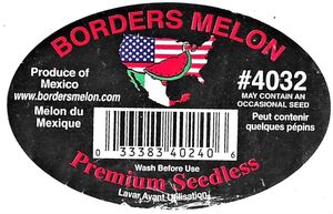 Fruit Sticker: Borders Melon #4032 (MexicoCol:MX-FR-00356