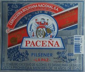 Etiqueta de Bebida: Paceña Pilsener (Cervecería Boliviana Nacional S.A ...