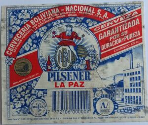 음료 라벨: Paceña Pilsener (Cervecería Boliviana Nacional S.A., 볼리비아(Paceña ...