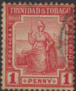 Stamp: Seated Britannia (Trinidad and Tobago(Britannia Definitives) Mi ...