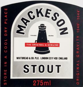 Drink Label: Mackeson Stout (Whitbread /closed/, United Kingdom of ...