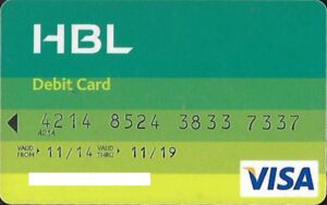 Bank Card: Hbl (Habib Bank Ltd,, PakistanCol:PK-VI-0004.02